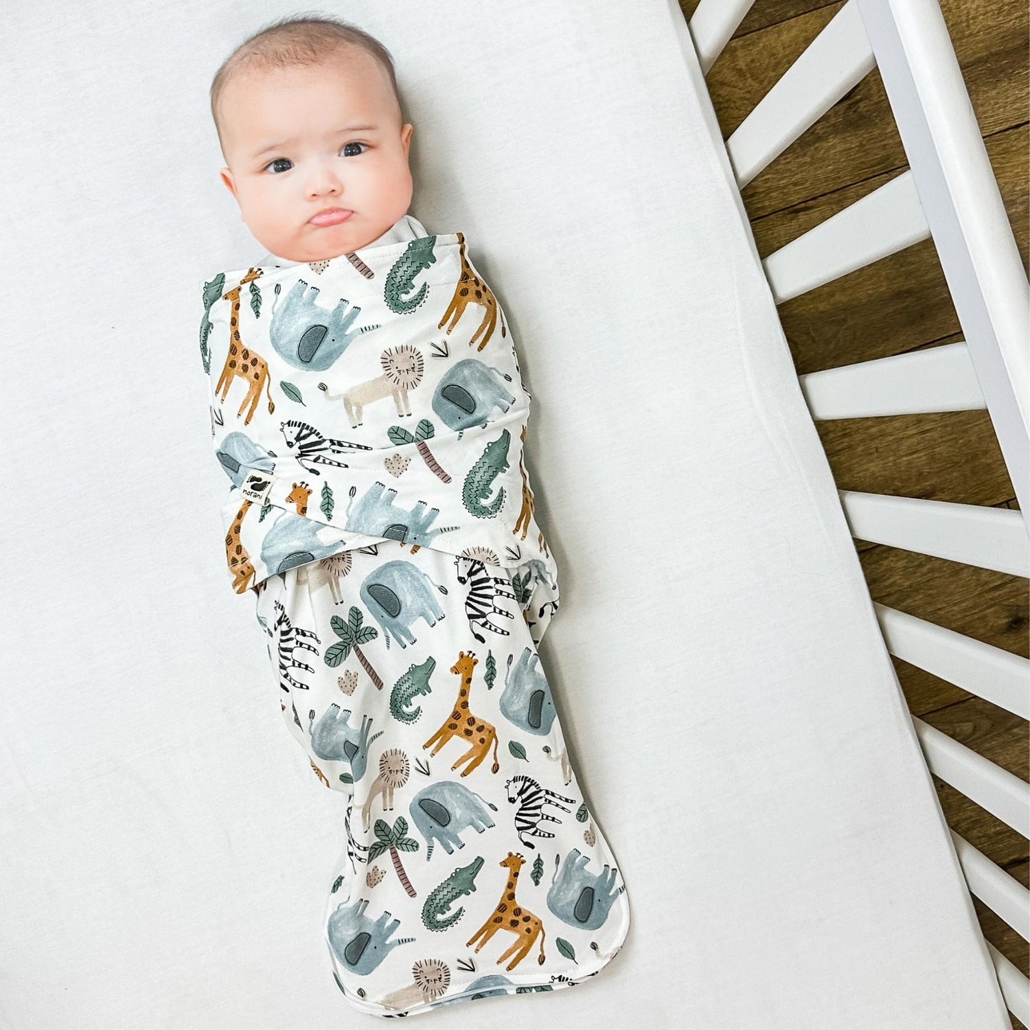 Norani Baby Snugababe Sleep Pod with Arm Inserts - Safari Animals