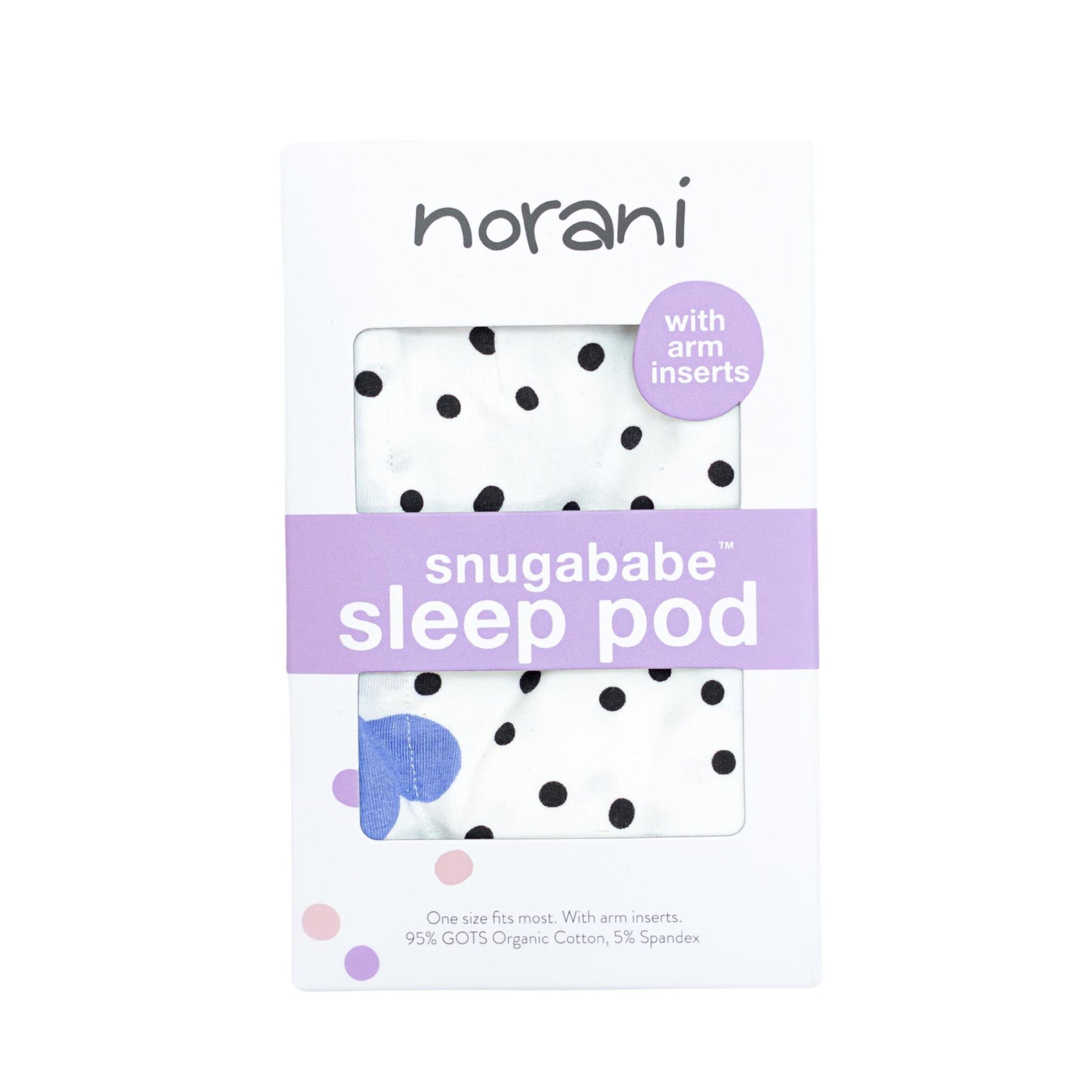 Norani Baby Snugababe Sleep Pod with Arm Inserts - Blue Clouds