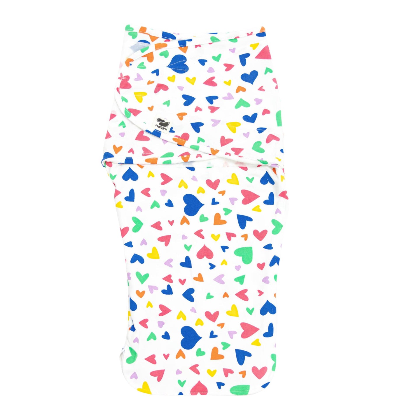 Norani Baby Snugababe Sleep Pod with Arm Inserts - Colorful Hearts