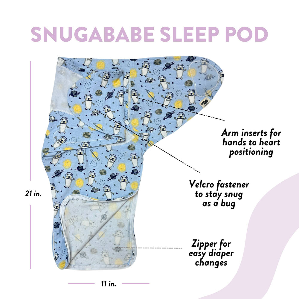Norani Baby Snugababe Sleep Pod with Arm Inserts - Space Bears